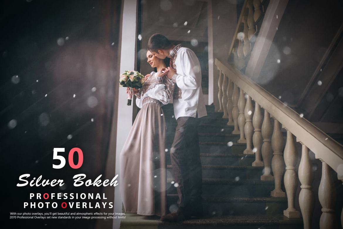 50 Silver Bokeh Photo Overlays | Deeezy