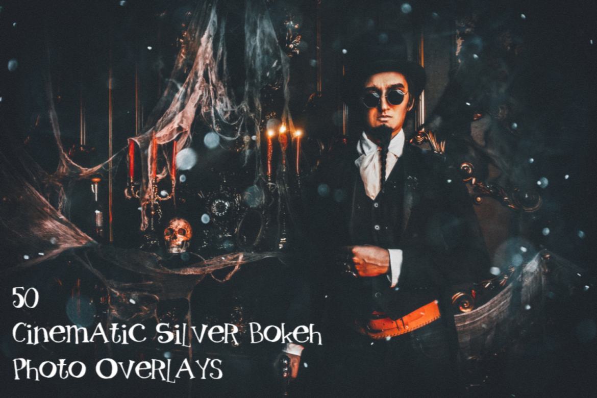 50 Cinematic Silver Bokeh Photo Overlays | Deeezy