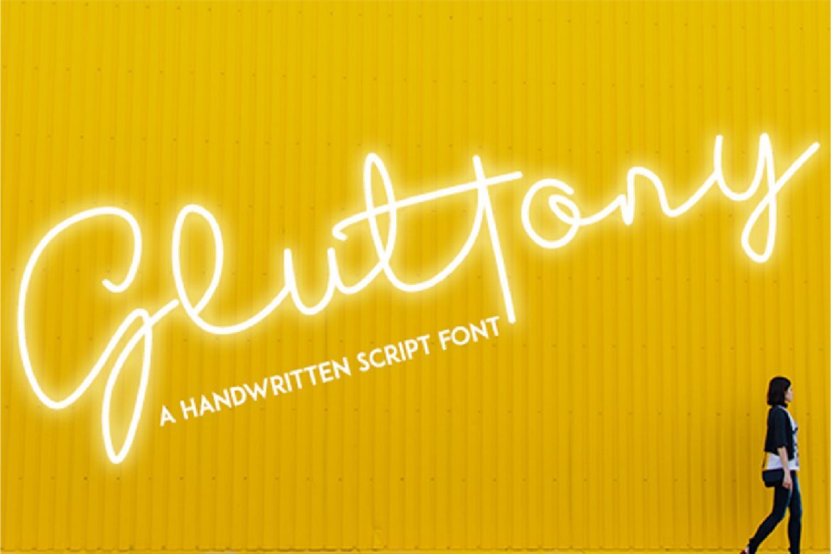 Gluttony - Script and Handwritten Font | Deeezy