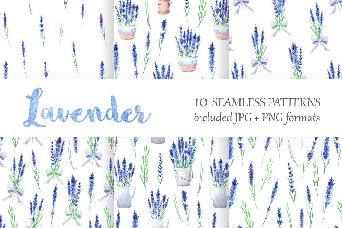 Lavender Watercolor Seamless Pattern | Deeezy
