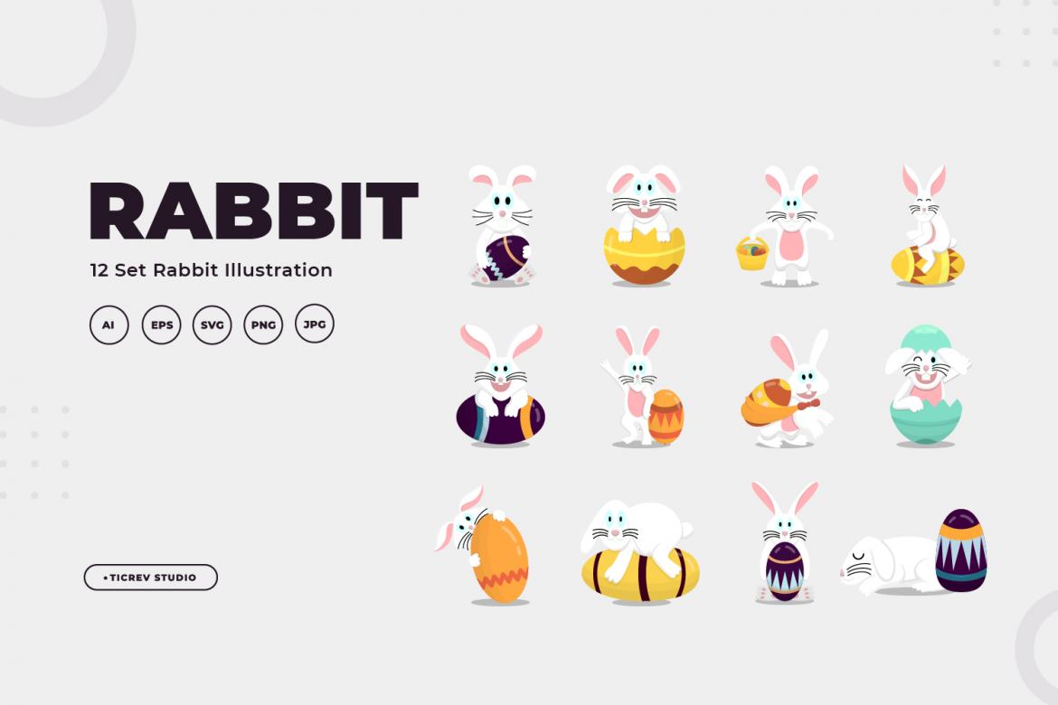 Rabbit illustration collection | Deeezy