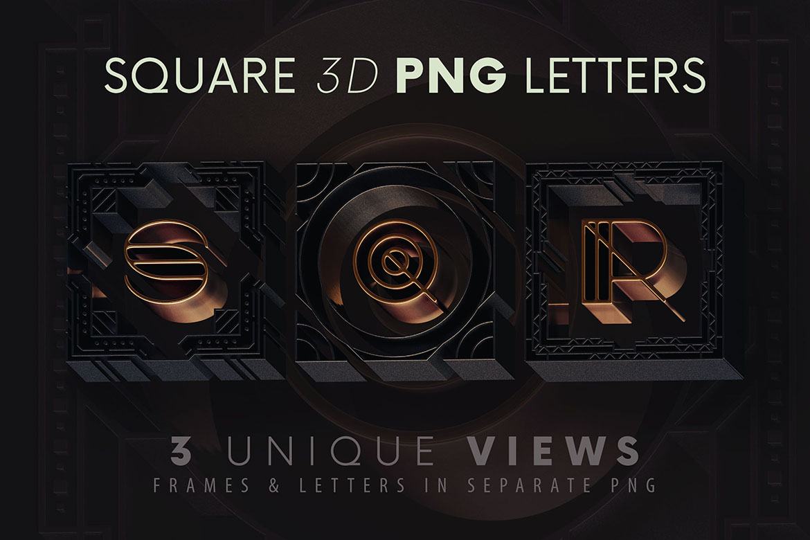 Artdeco Square - 3D Lettering | Deeezy