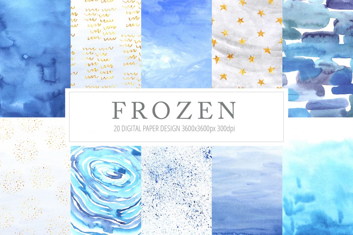 Watercolor 20 Digital Paper Designs | Deeezy