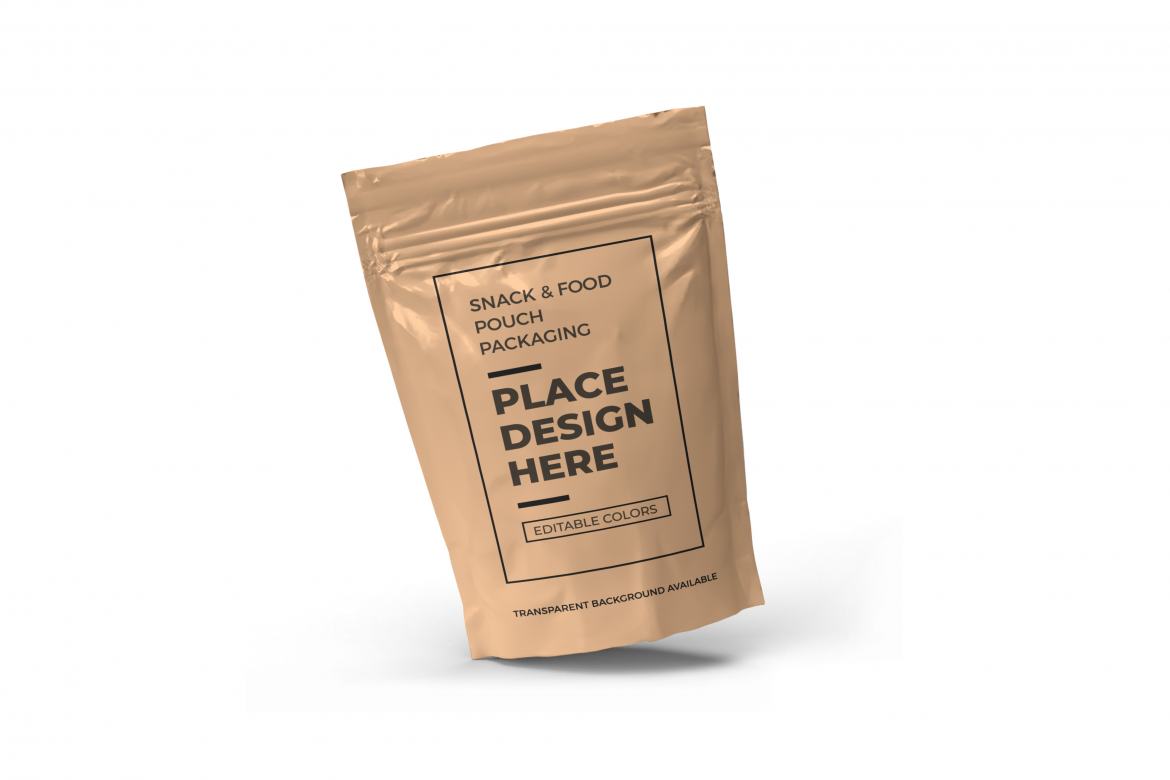 Snack Pouch Packaging Mockup Template | Deeezy