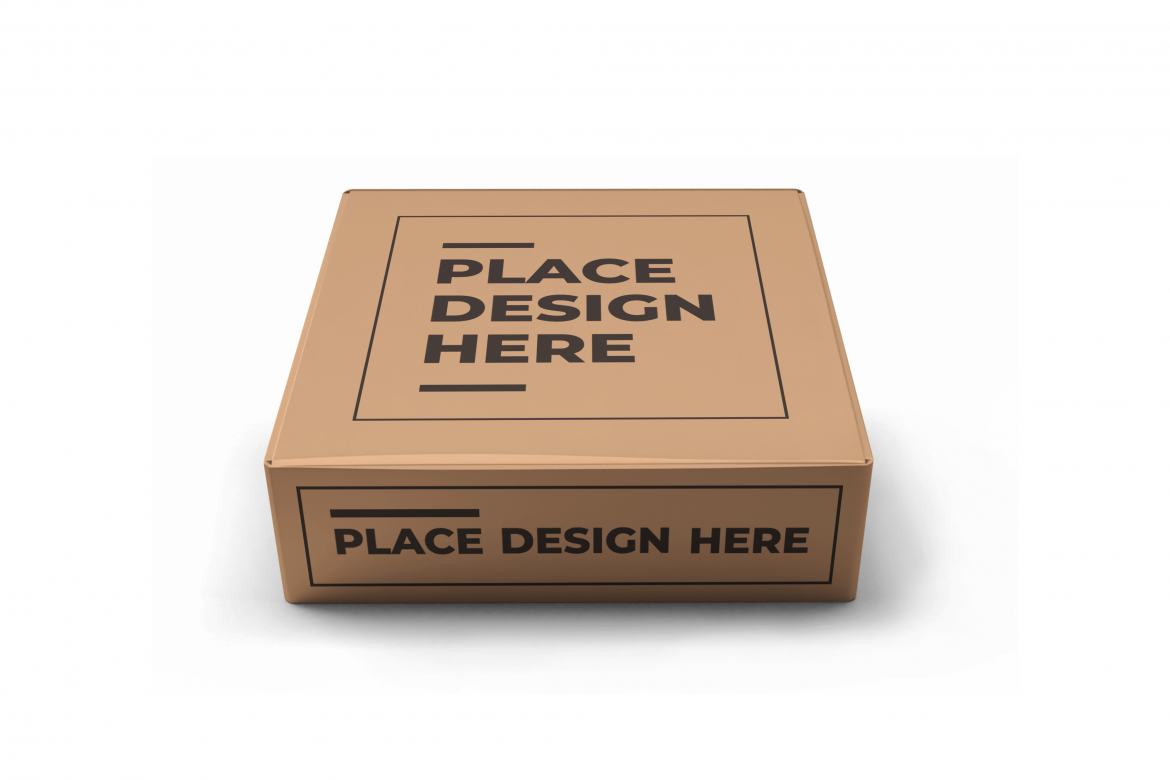 Small Square Box Packaging Mockup Template | Deeezy
