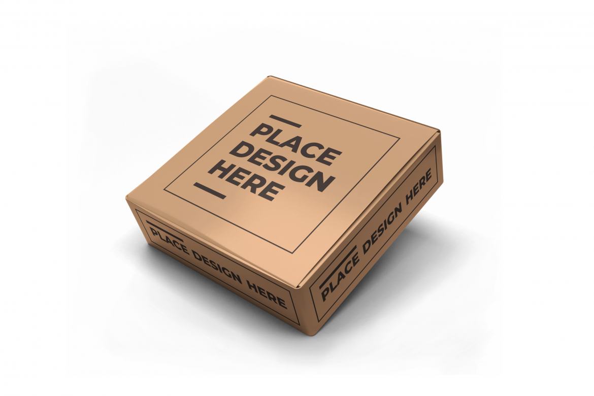 Small Square Box Packaging Mockup Template | Deeezy
