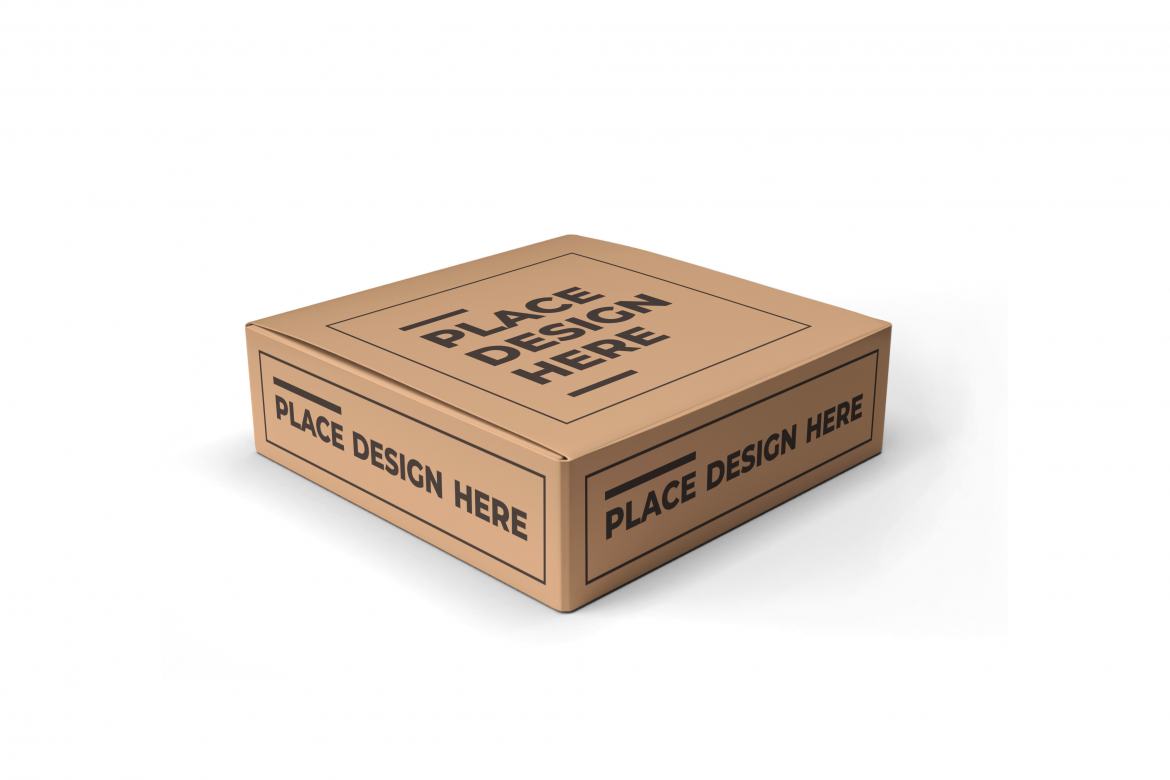 Small Square Box Packaging Mockup Template | Deeezy