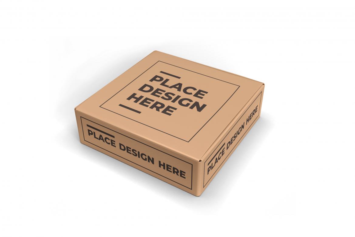 Small Square Box Packaging Mockup Template | Deeezy