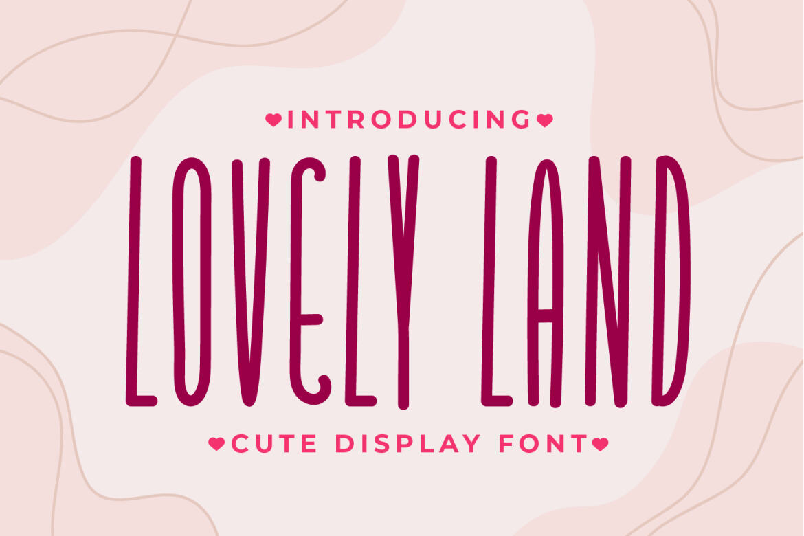 Lovely Land - Cute Display Font | Deeezy