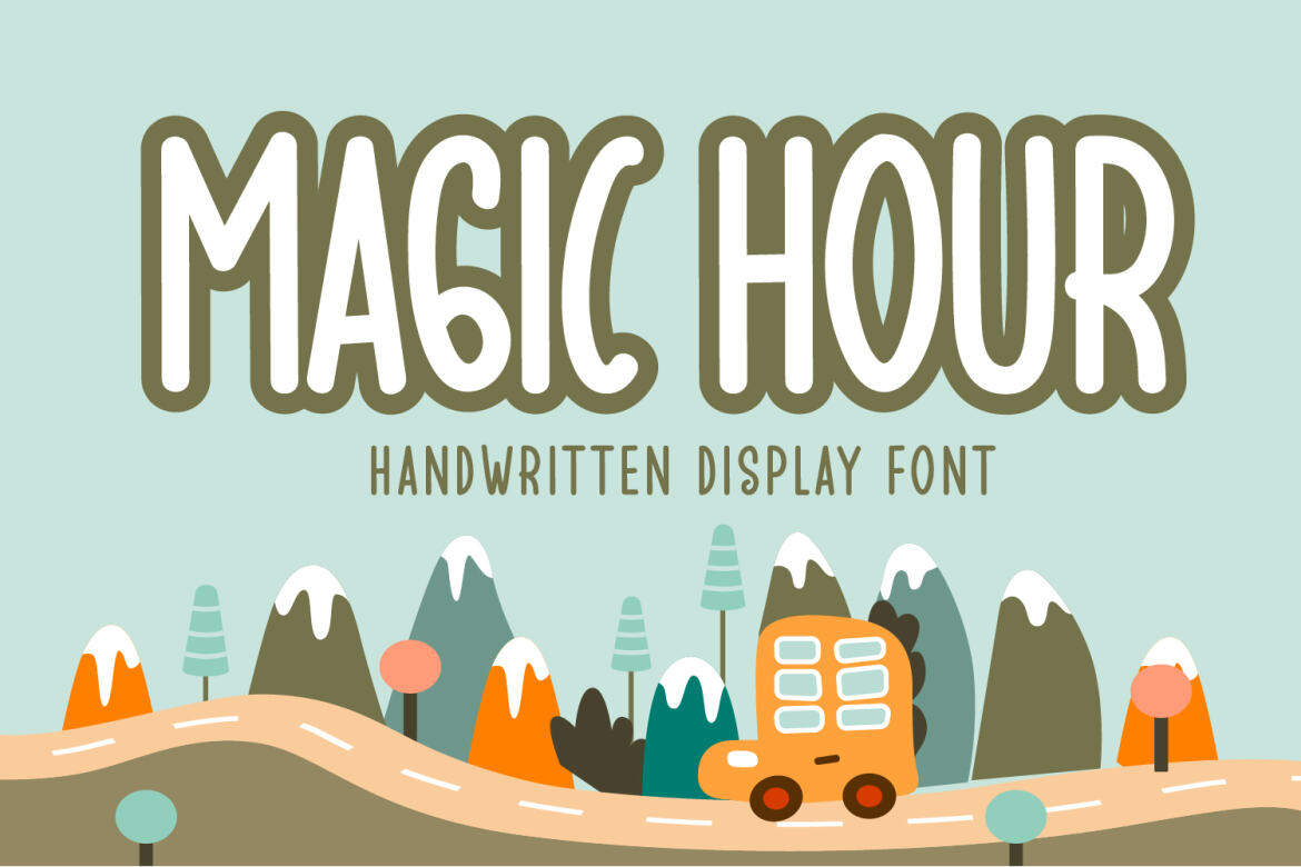 Magic Hour - Handwritten Display Font | Deeezy