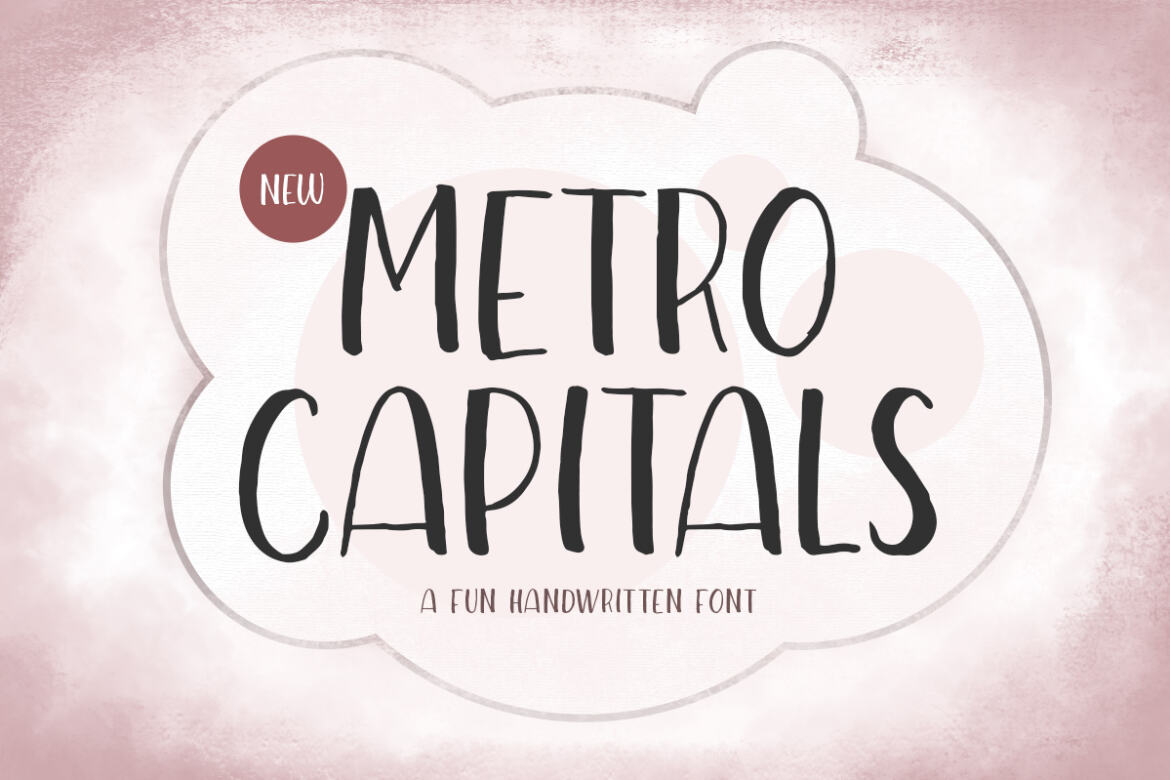 Metro Capitals - A Fun Handwritten Font | Deeezy