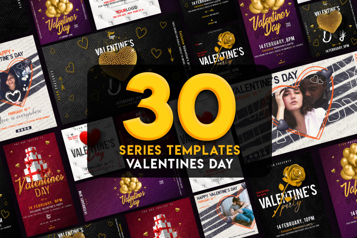 30 Valentine's day templates | Deeezy