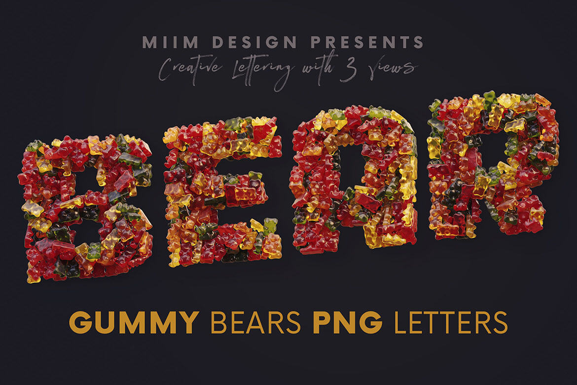 Gummy Bears - 3D Lettering | Deeezy