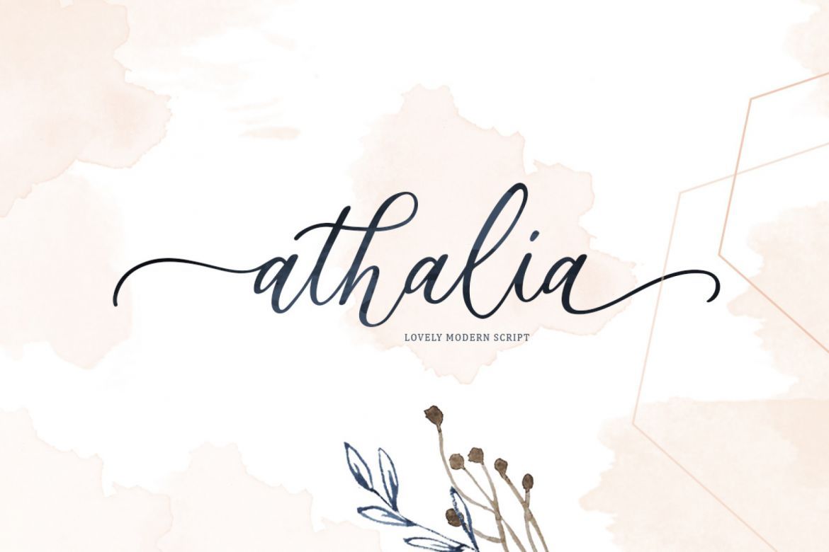 Athalia - Modern Calligraphy Script | Deeezy