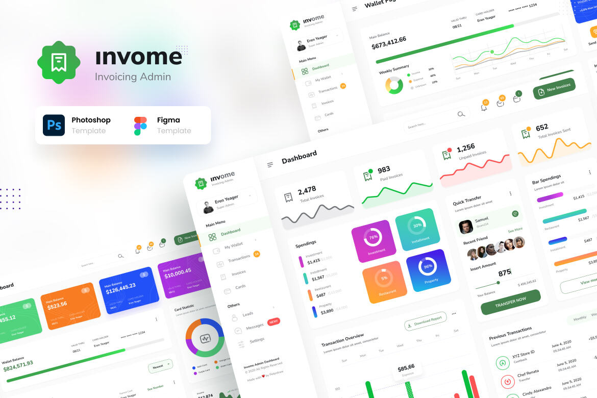 Invome - Invoicing Admin Dashboard | Deeezy
