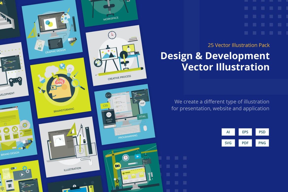 25 Design and Development Vector Illustration | Deeezy