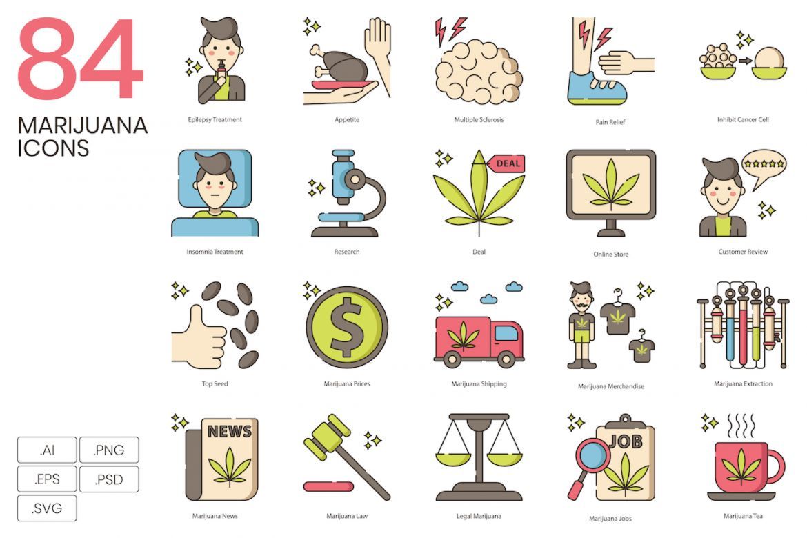 84 Marijuana & Weed Icons | Hazel | Deeezy