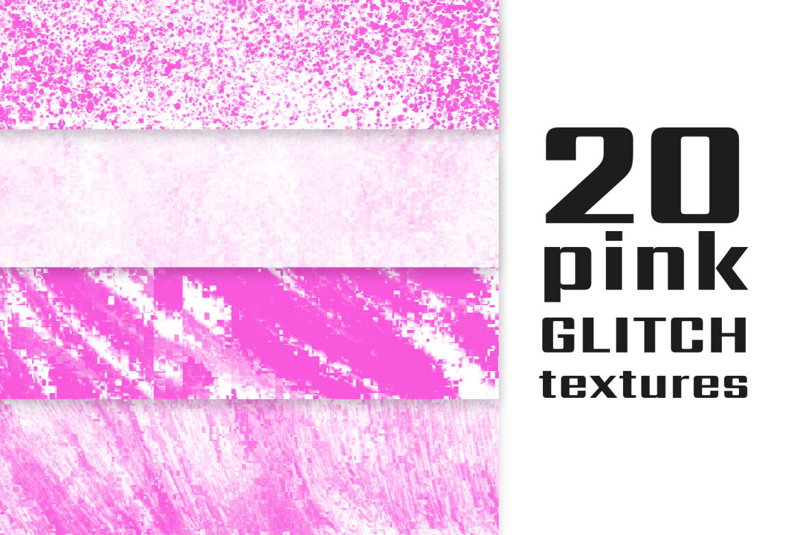 20 Pink Glitch textures | Deeezy