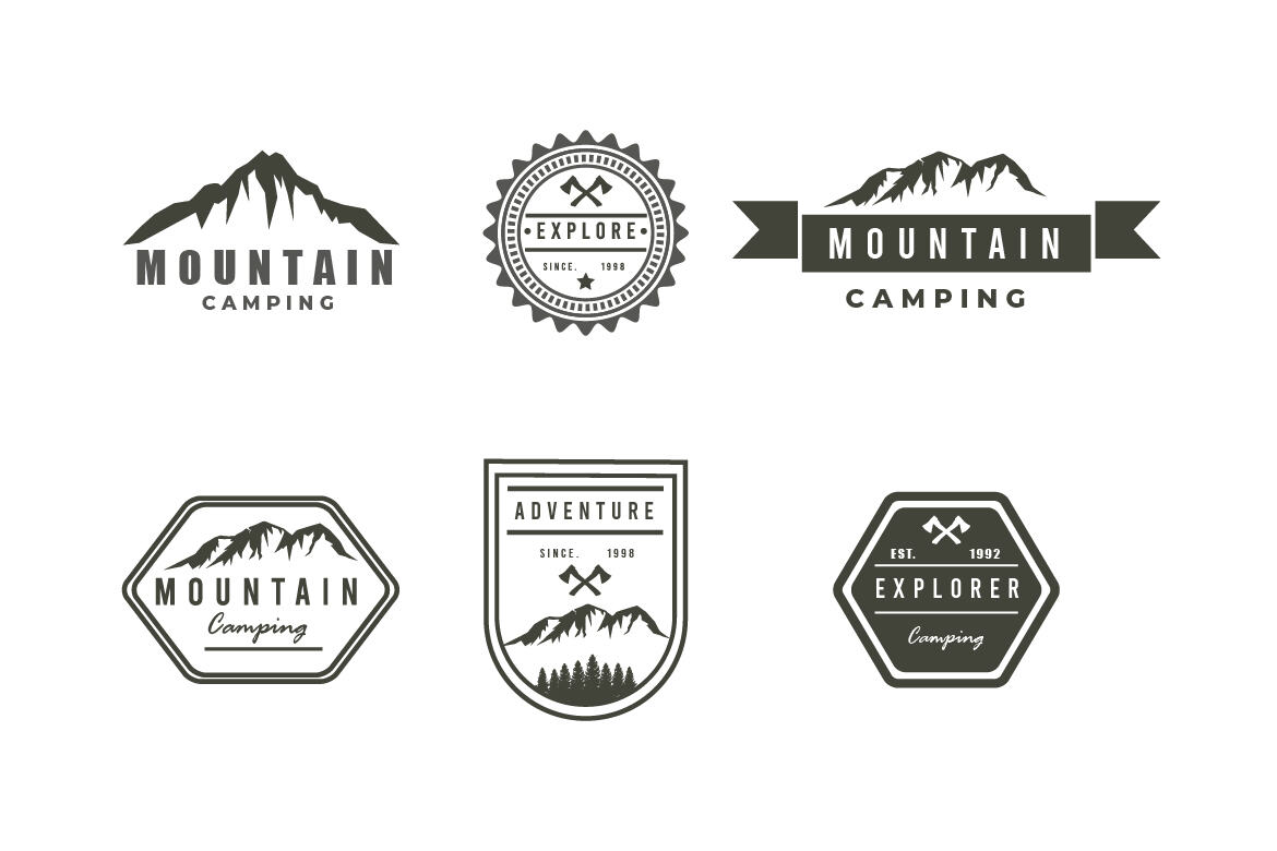 Set of Badges Mountain Logo | Deeezy