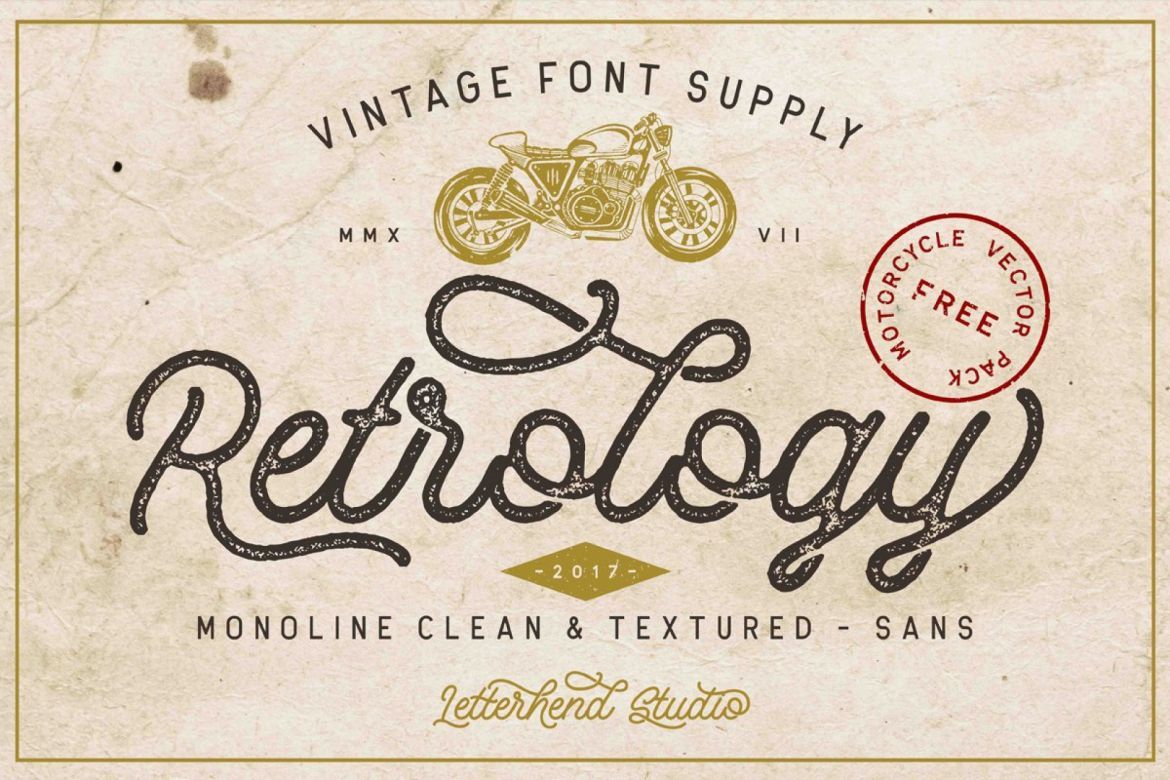 Retrology - a retro monoline script | Deeezy
