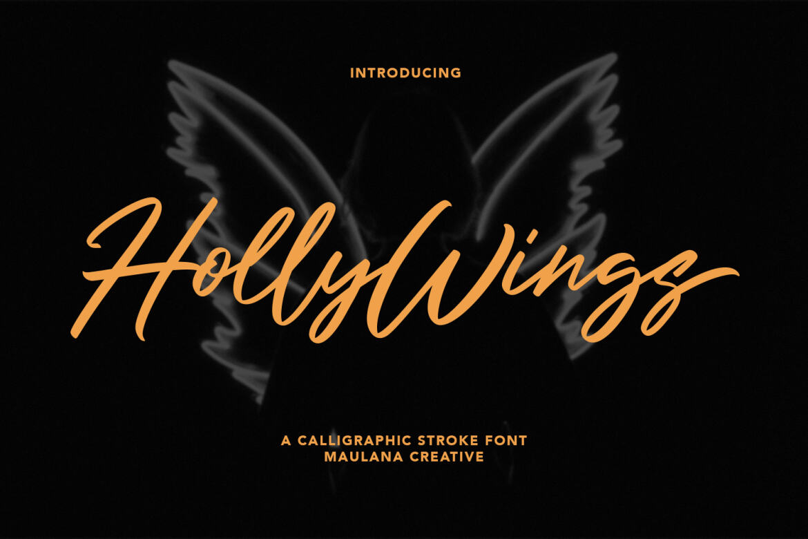 Holly Wings Calligraphic Font | Deeezy