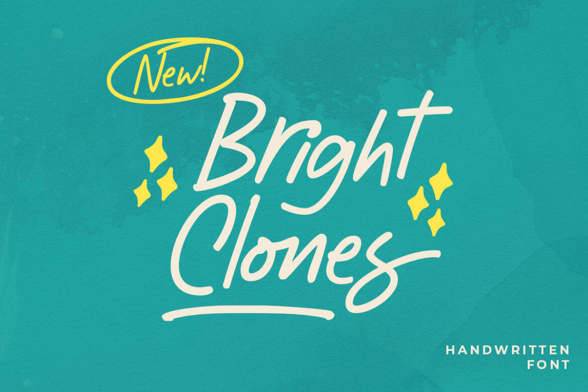 Bright Clones - Handwritten Font | Deeezy