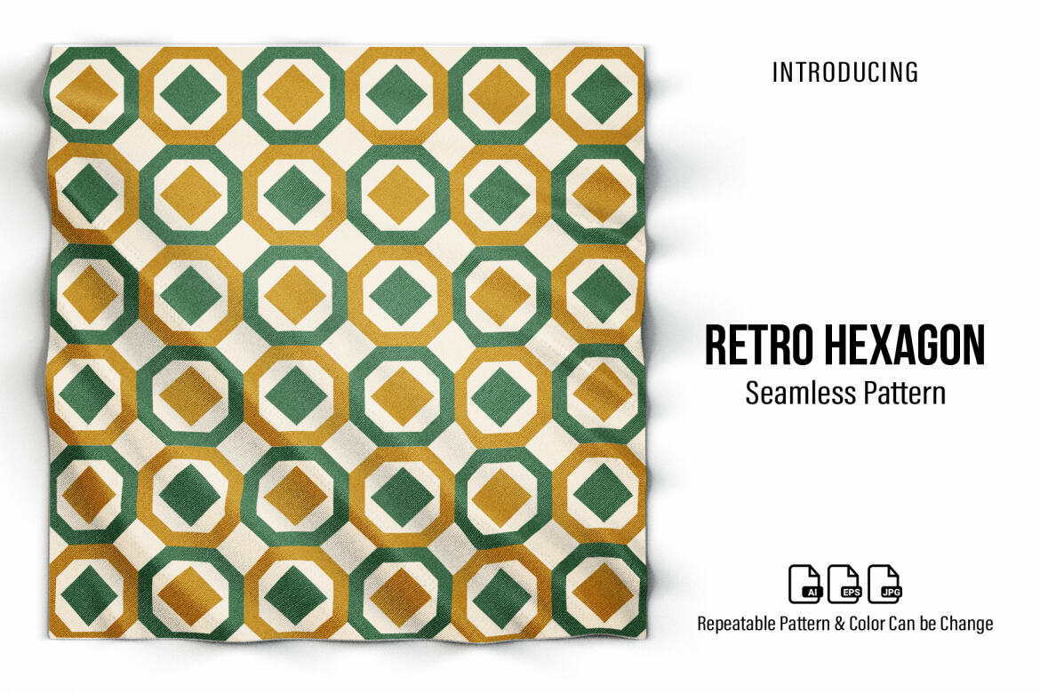 Retro Hexagon Seamless Pattern | Deeezy