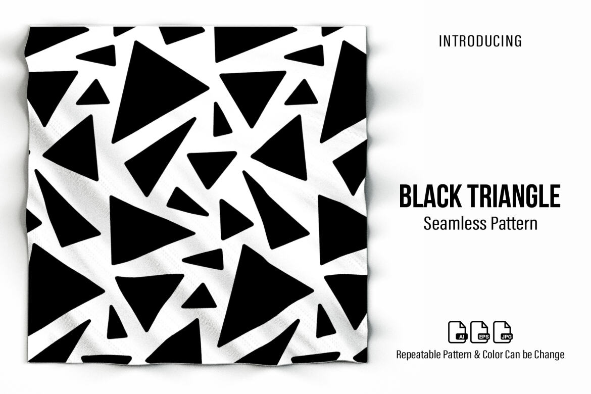 Black Triangle Seamless Pattern | Deeezy