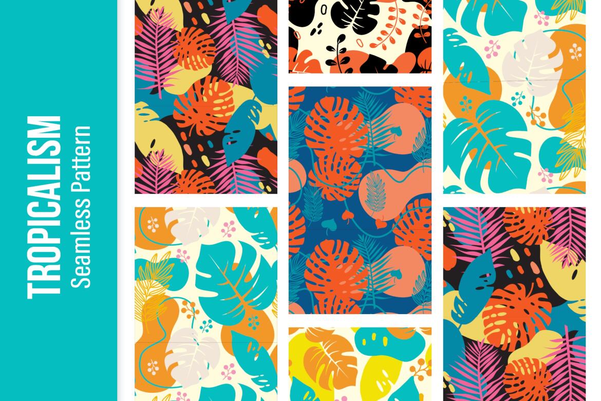 Tropicalism - 5 Tropic Seamless Pattern | Deeezy