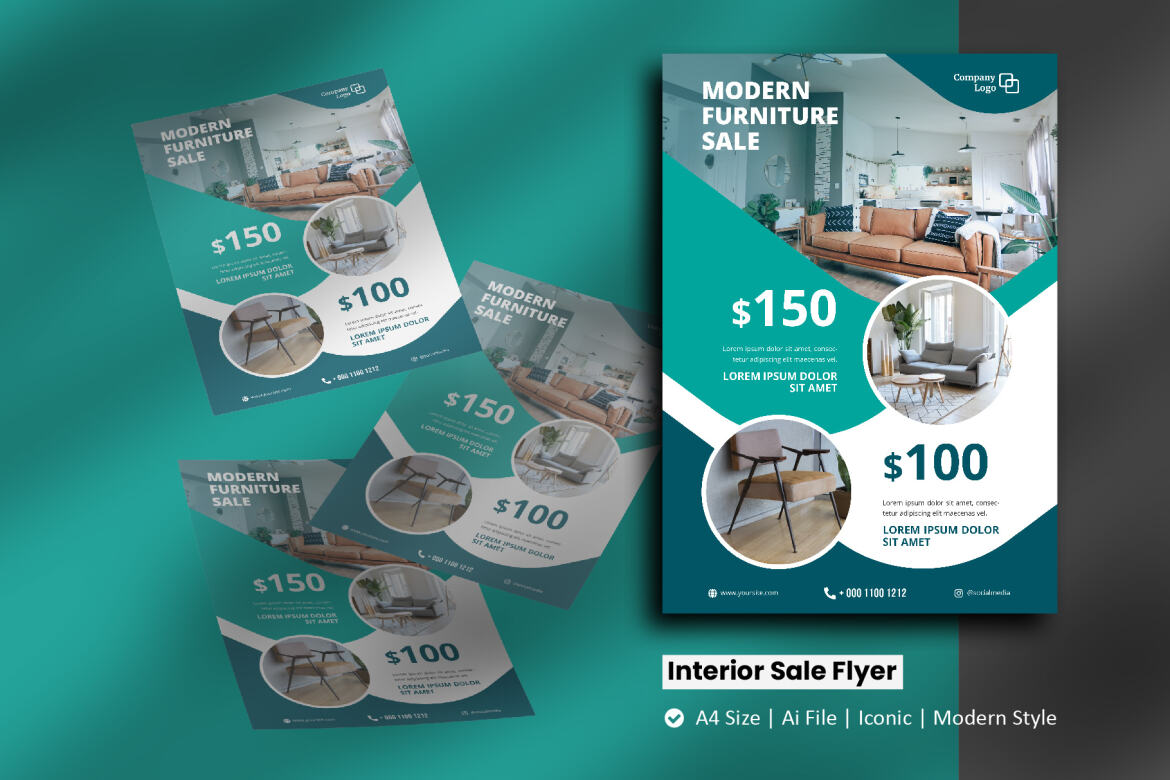 Interior Products Sale Flyer Brochure Template | Deeezy