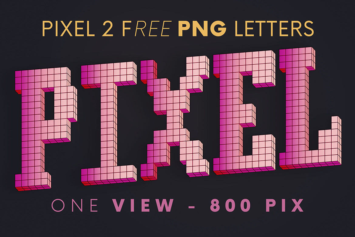 Pixel 2 - Free 3D Lettering | Deeezy