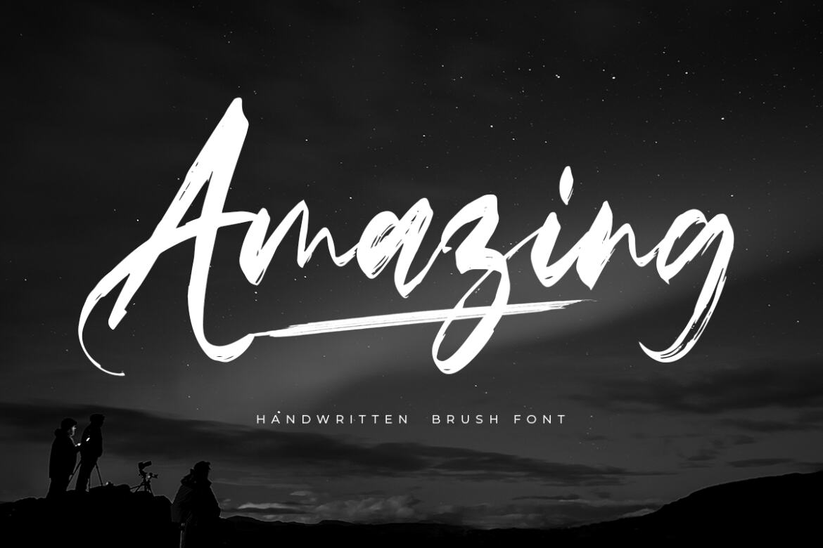 Amazing - Handwritten Brush Font | Deeezy