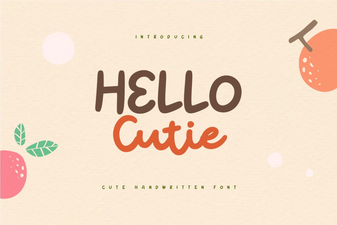 Hello Cutie - Cute Quotes Handwritten Font | Deeezy