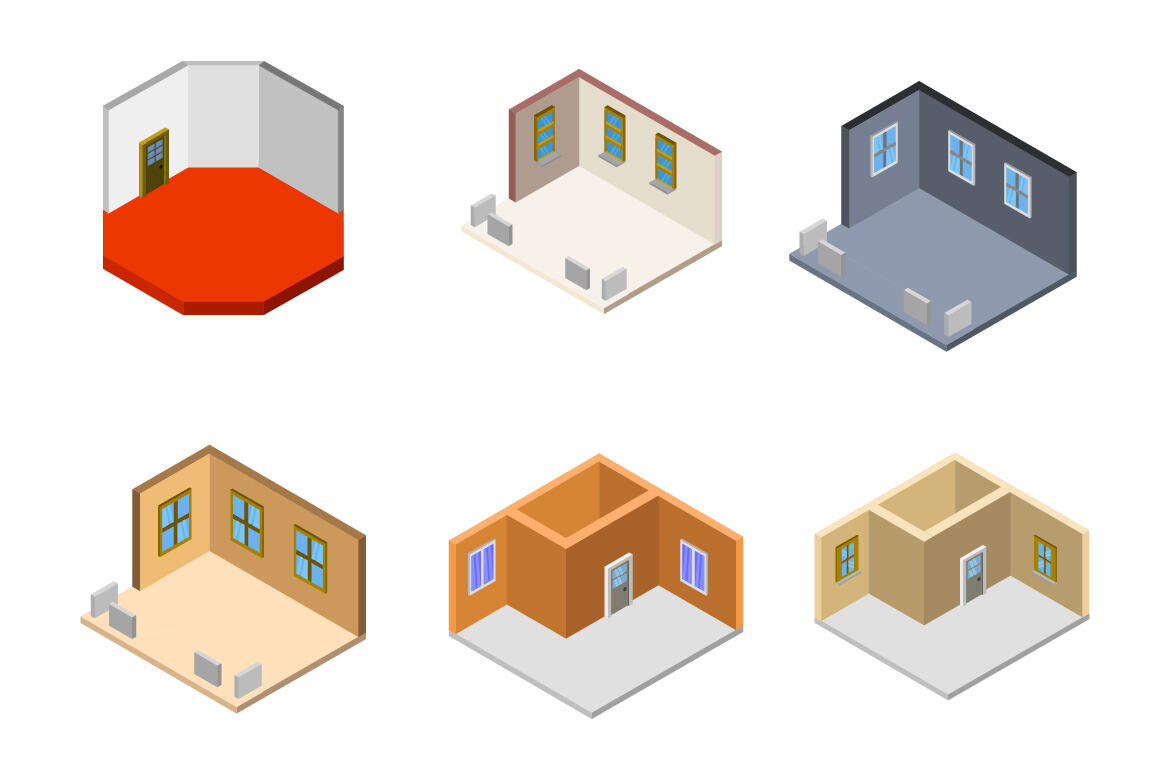 isometric empty room | Deeezy