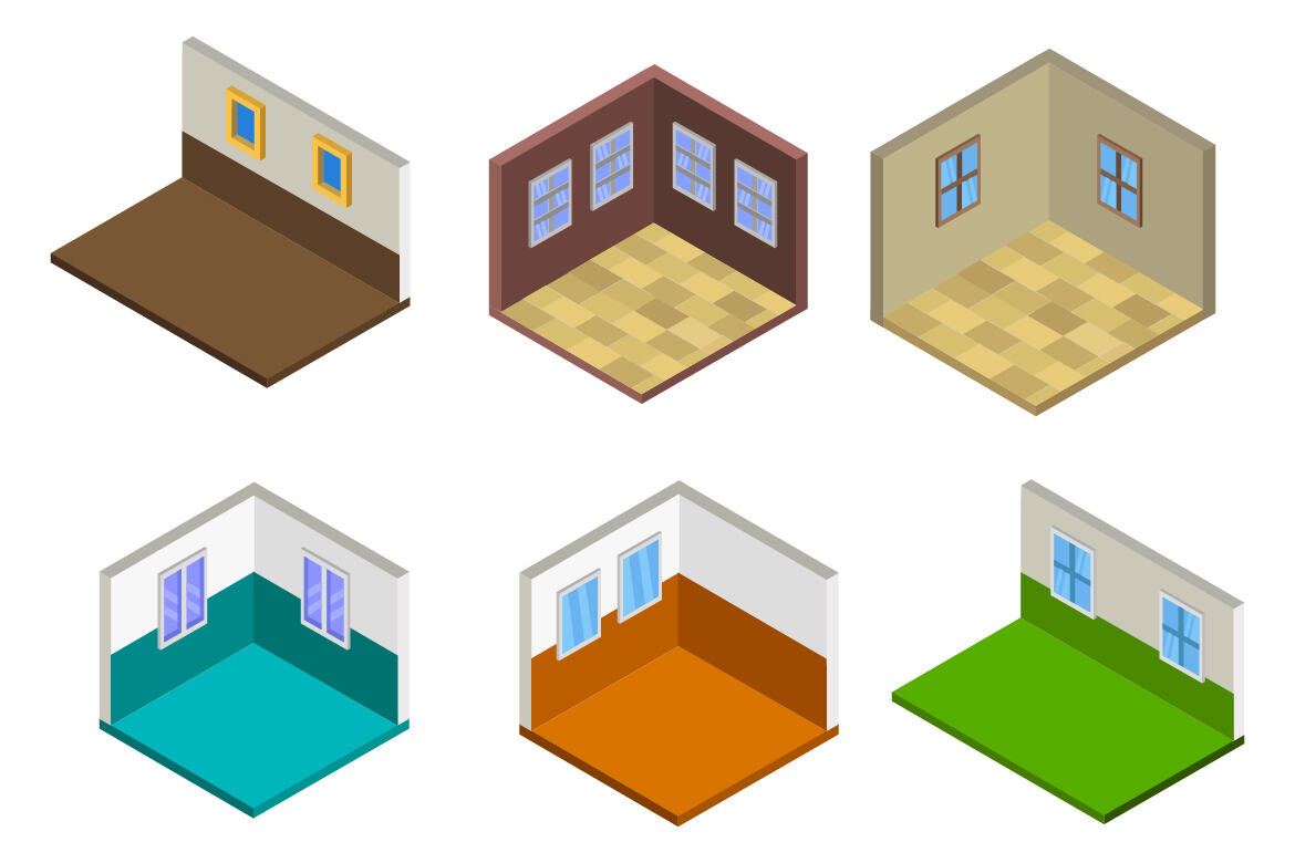 isometric empty room | Deeezy