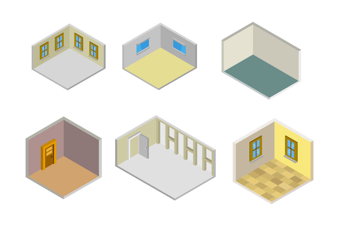 isometric empty room | Deeezy