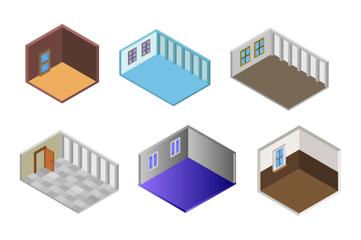 isometric empty room | Deeezy