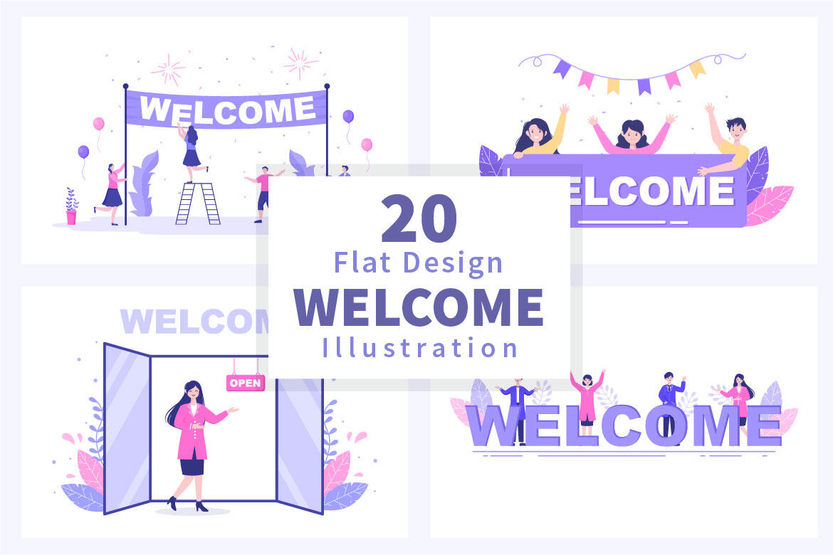 20 Welcome Vector Illustration | Deeezy