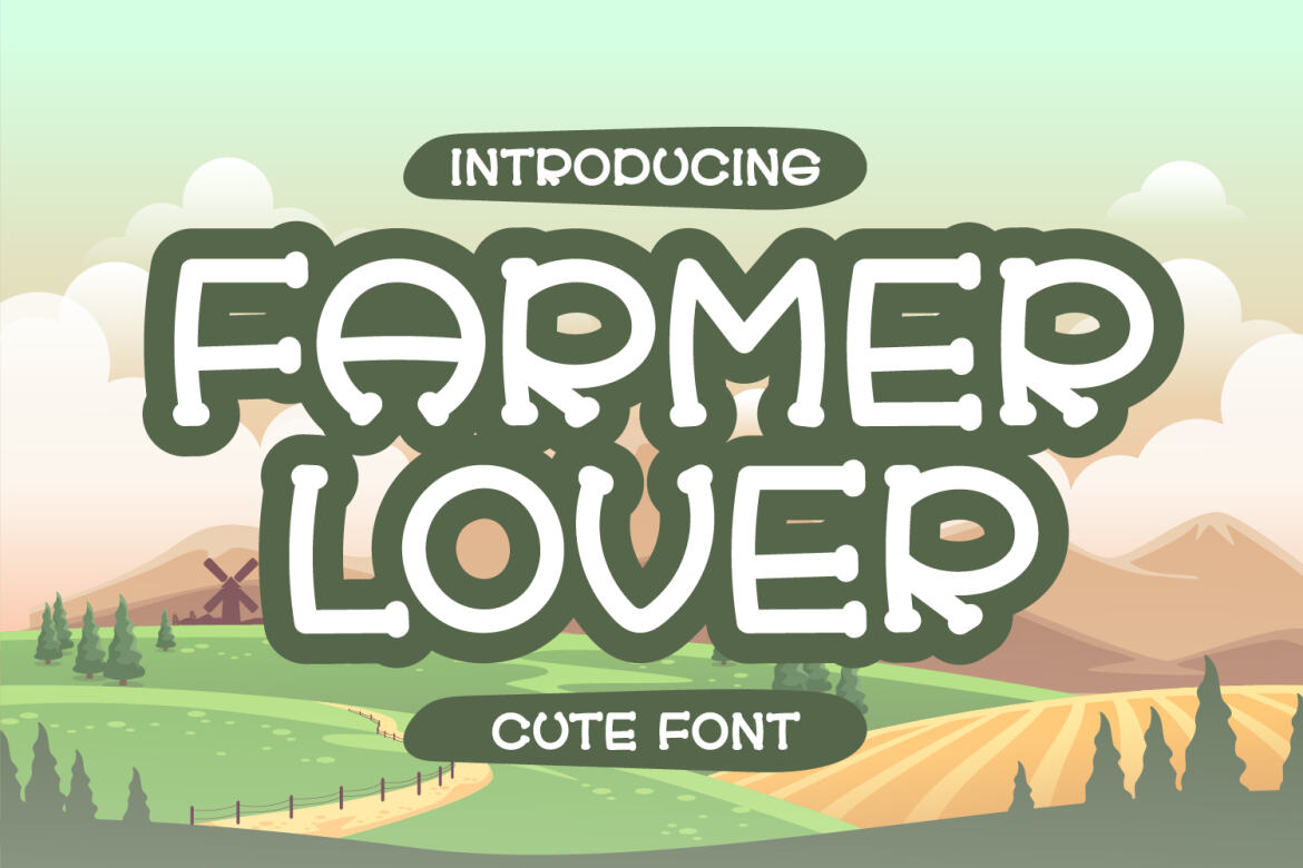 Farmer Lover - Cute Display Font | Deeezy
