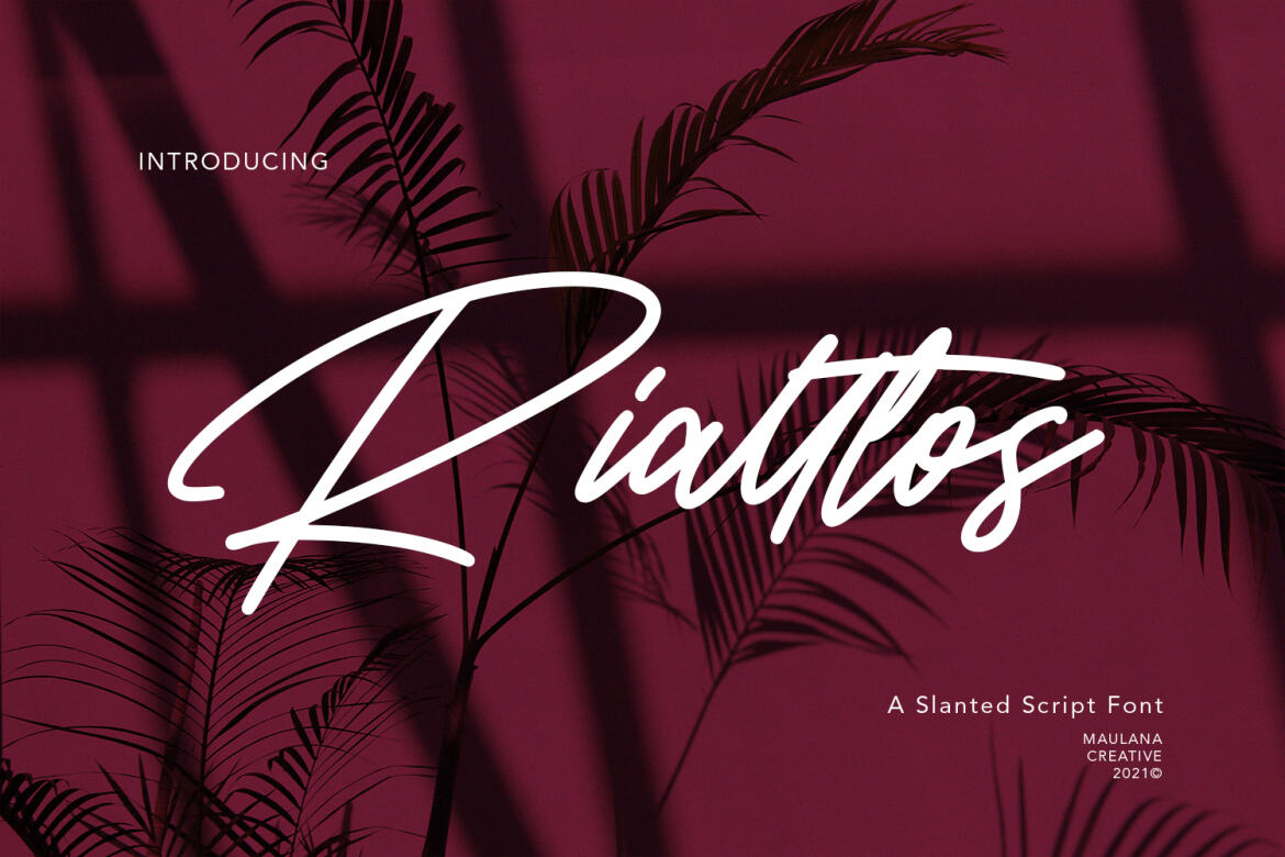 Rialltos Slanted Script Font | Deeezy