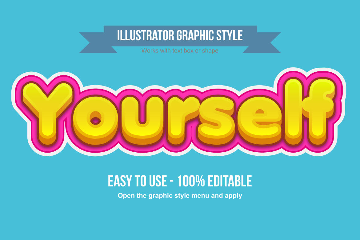 Yellow Pink 3D Cartoon Text Effect | Deeezy
