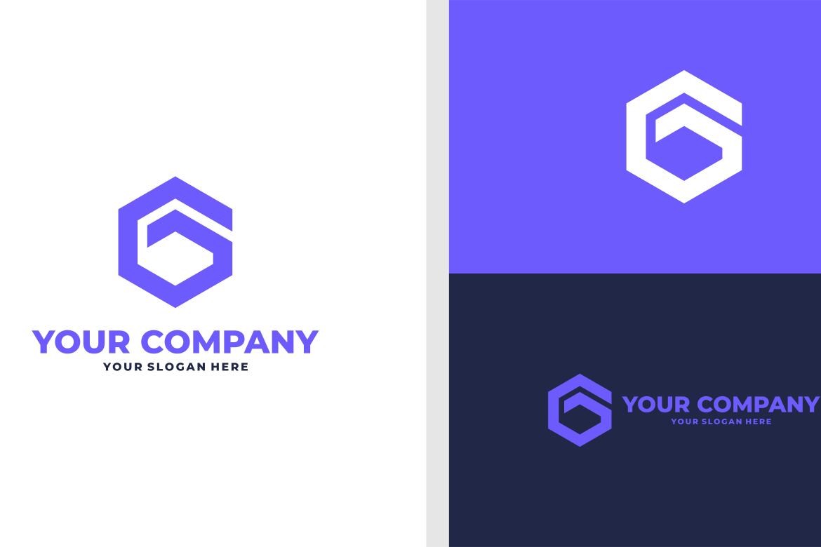 LETTER G DIGITAL LOGO HEXAGON GEOMETRIC EDITABLE | Deeezy