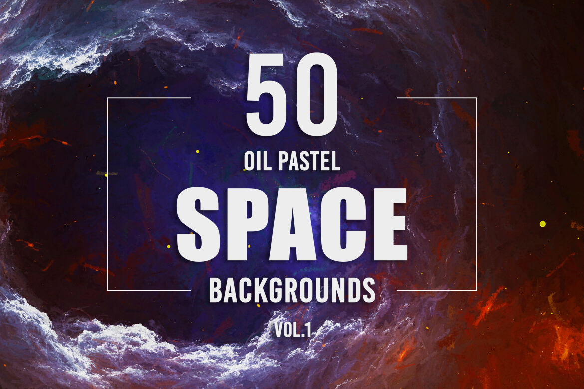50 Oil Pastel Space Backgrounds - Vol. 1 | Deeezy