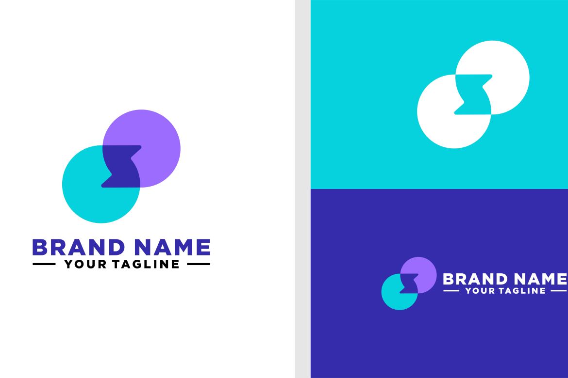 LETTER S AND BUBBLE CHAT LOGO MODERN NEGATIVE SPACE EDITABLE | Deeezy