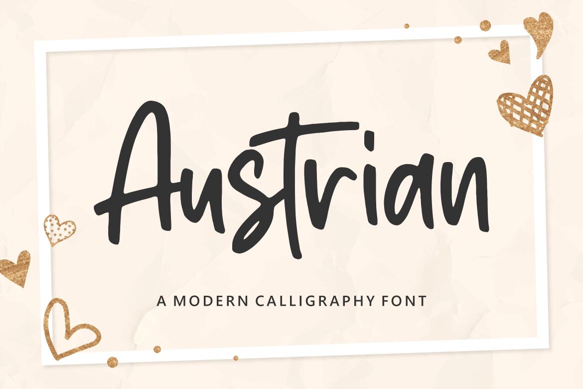 Austrian Modern Calligraphy Font | Deeezy