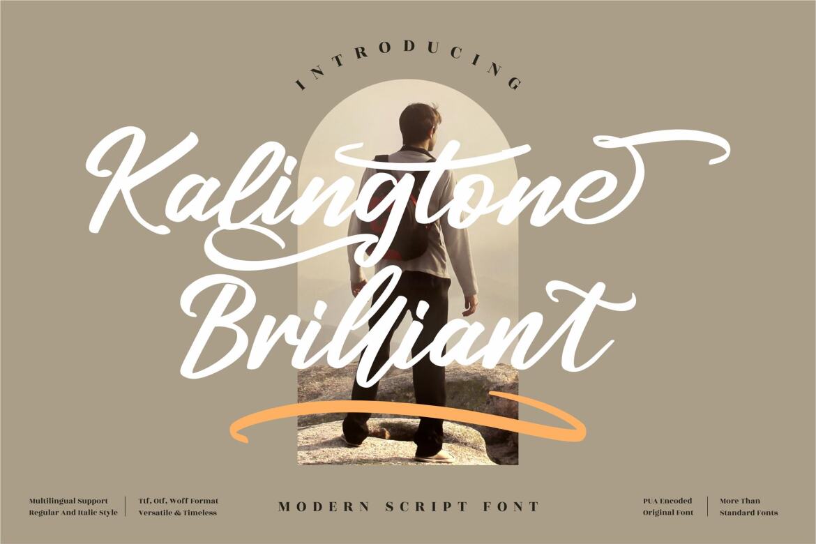 Kalingtone Brilliant - Modern Script Font | Deeezy