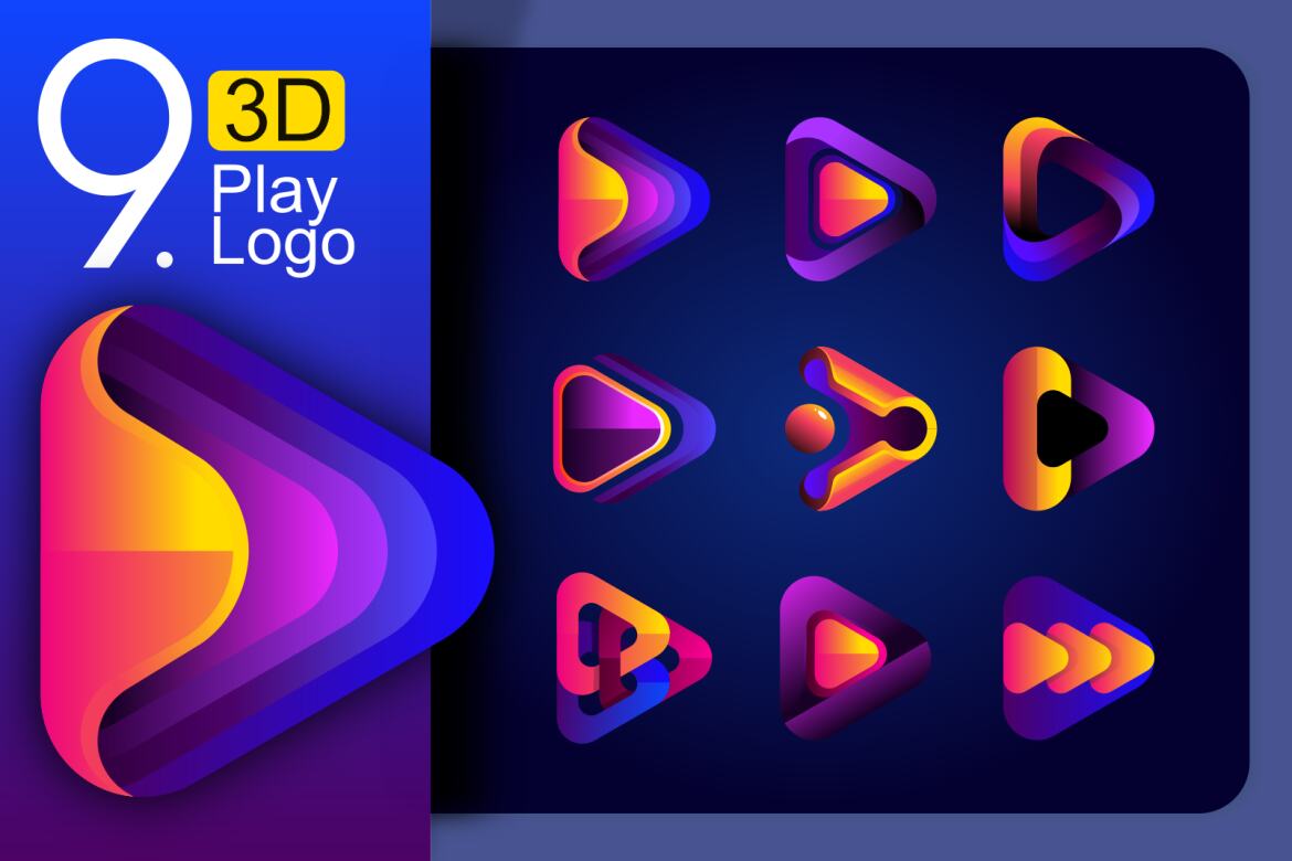3D Play Logo Collections | Deeezy