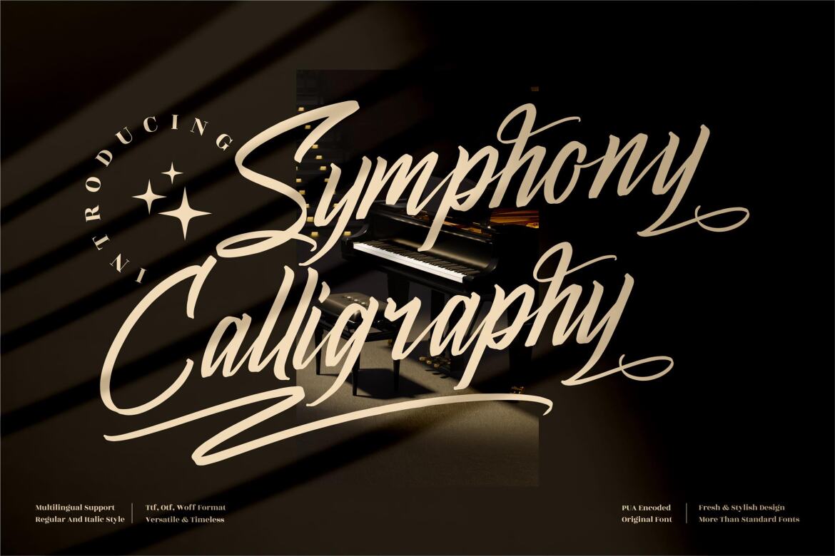 Symphony Calligraphy - Modern Script Font | Deeezy