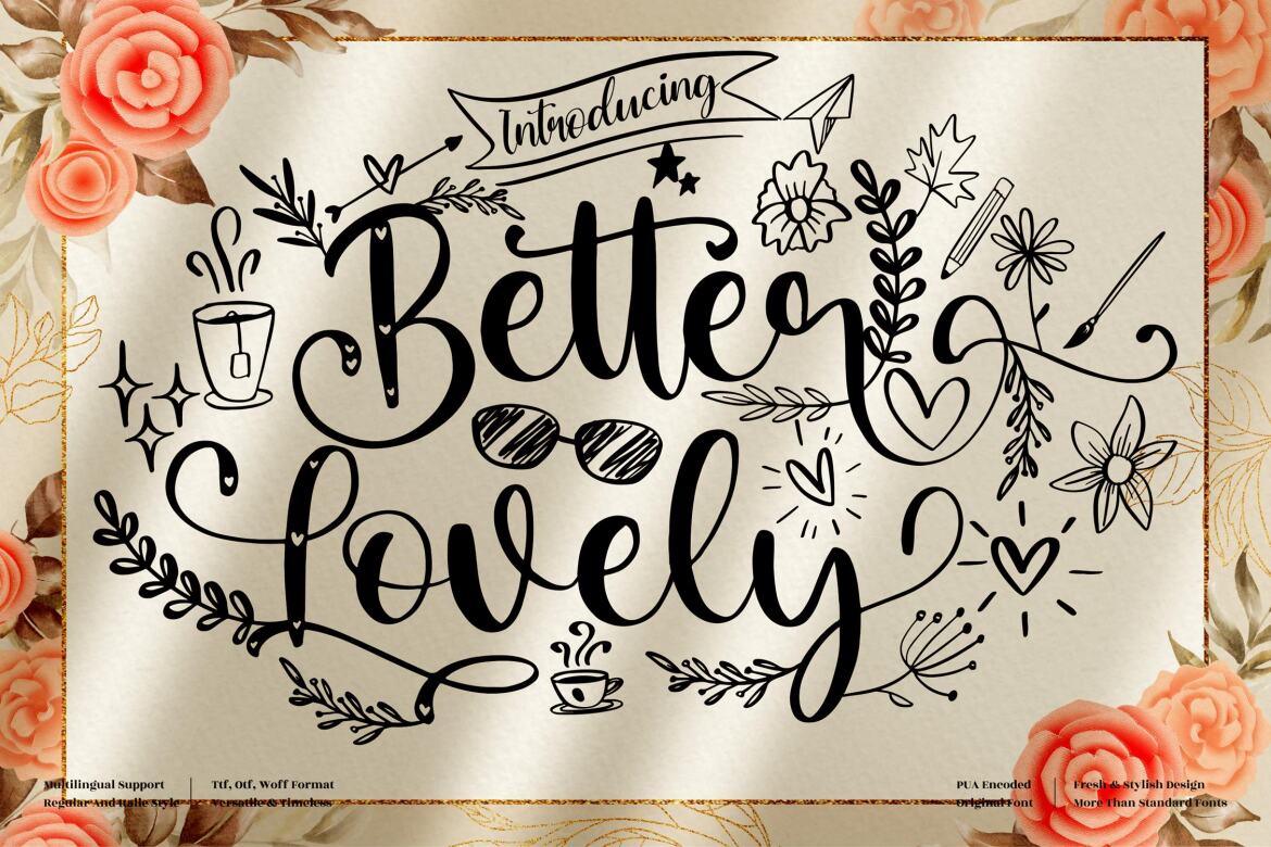 Better Lovely - Beautiful Script Font | Deeezy