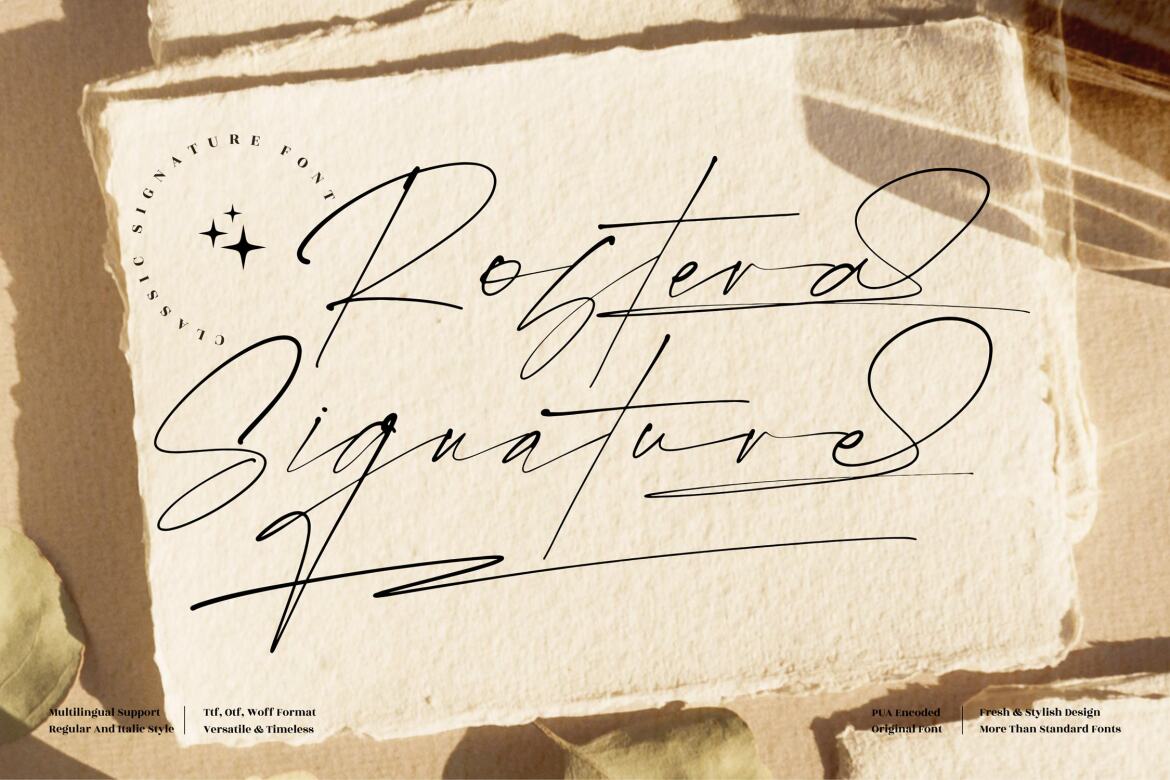 Rostera Signature - Natural Signature Font | Deeezy